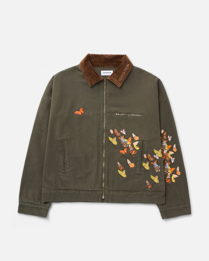 GREEN BUTTERFLY WORK JACKET – Ryoko Rain