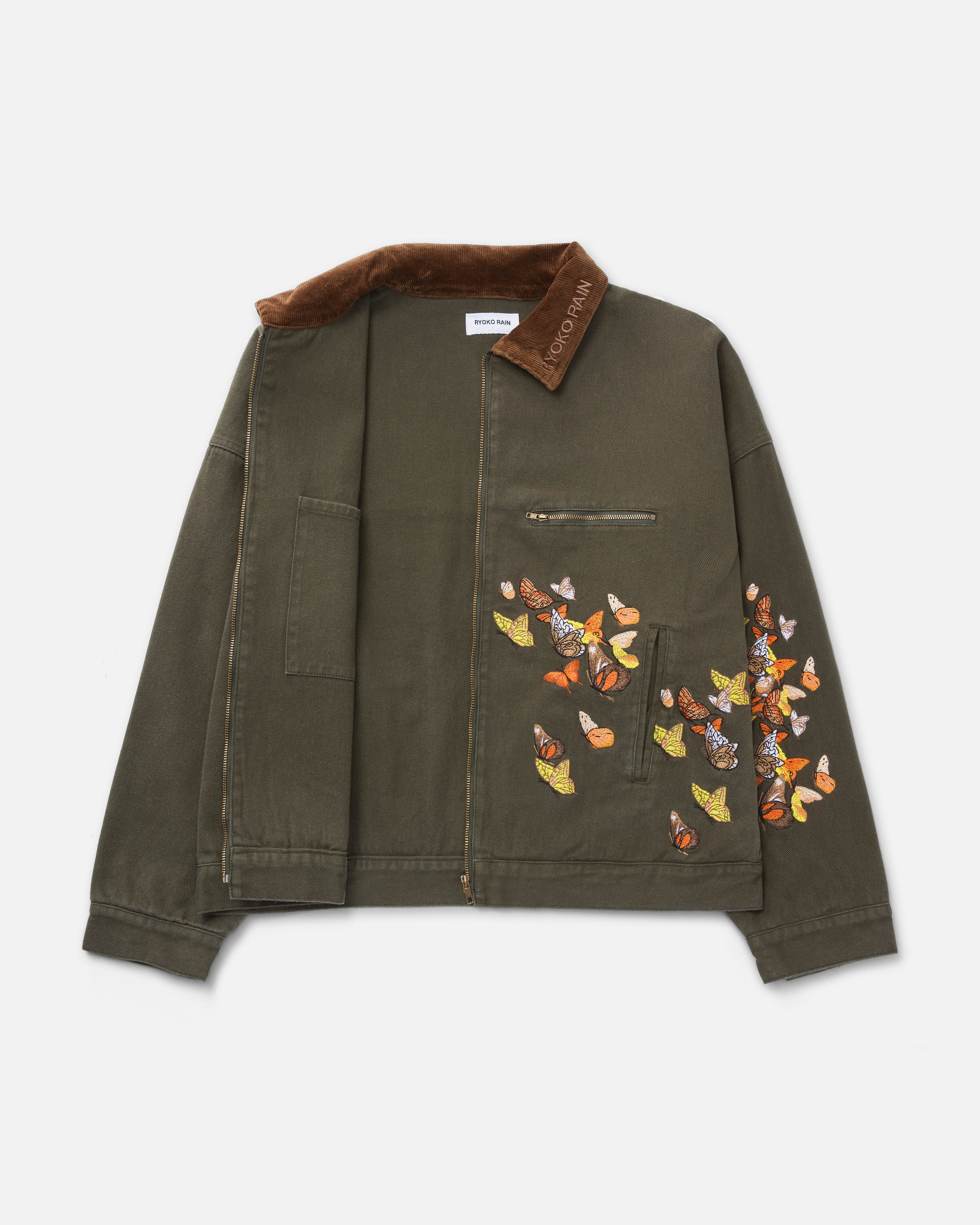 GREEN BUTTERFLY WORK JACKET – Ryoko Rain